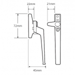 Replacement Cockspur Window Handles WMS / AVOCET