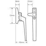 Replacement Cockspur Window Handles WMS / AVOCET